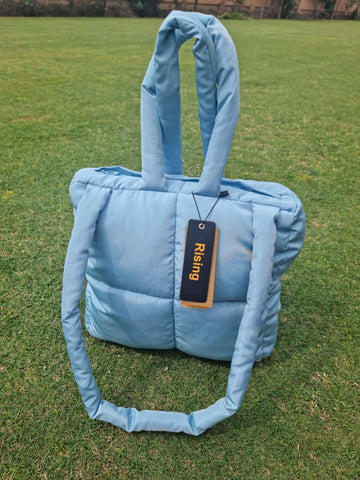 LARGE SQUARE BAG WITH HANDLE QUEENIE QUILTED ZIPPER BAG – sheetalks